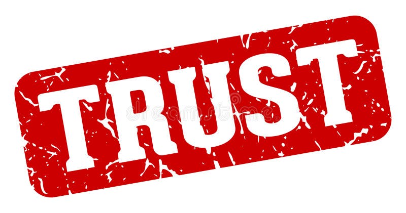 Trust Rectangular Sign. Trust Stamp Stock Vector - Illustration of ...