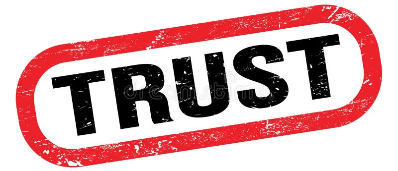 TRUST, Text Written on Red-black Stamp Sign Stock Illustration ...