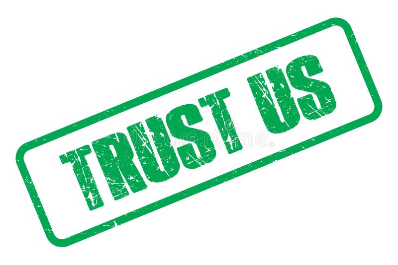Trust us stock vector. Illustration of guaranteed, trust - 81149328