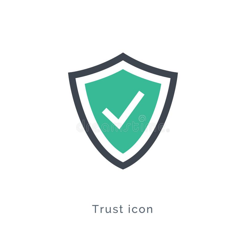 Trust Vector Control Shield Icon. Outline Quality Trust Privacy Secure ...