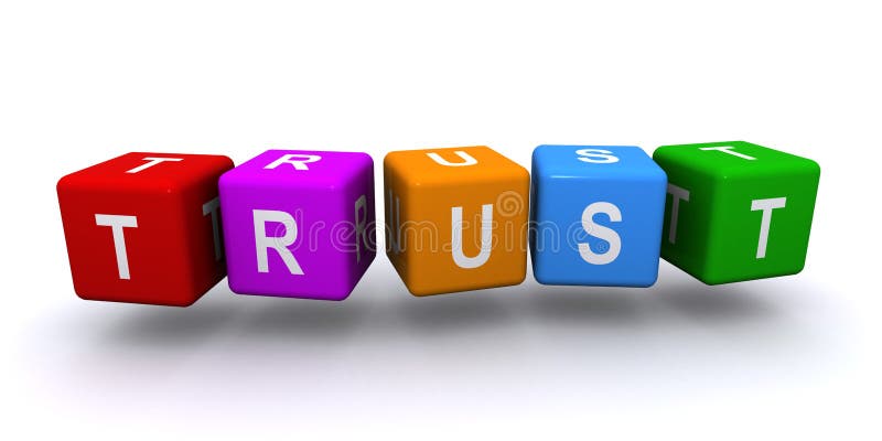 Trust cube illustration stock illustration. Illustration of square ...