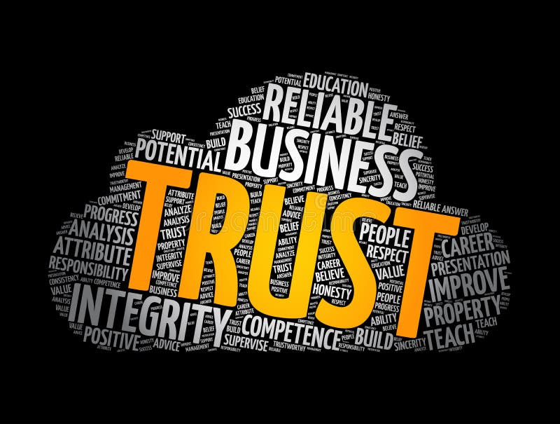 TRUST Word Cloud, Business Concept Background Stock Illustration ...