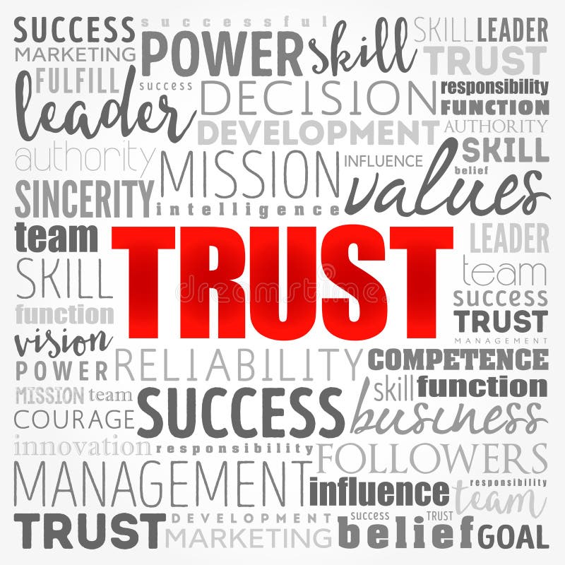 TRUST word cloud stock illustration. Illustration of manager - 200192362