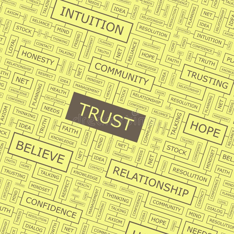 TRUST stock vector. Illustration of graphic, advertise - 34641490