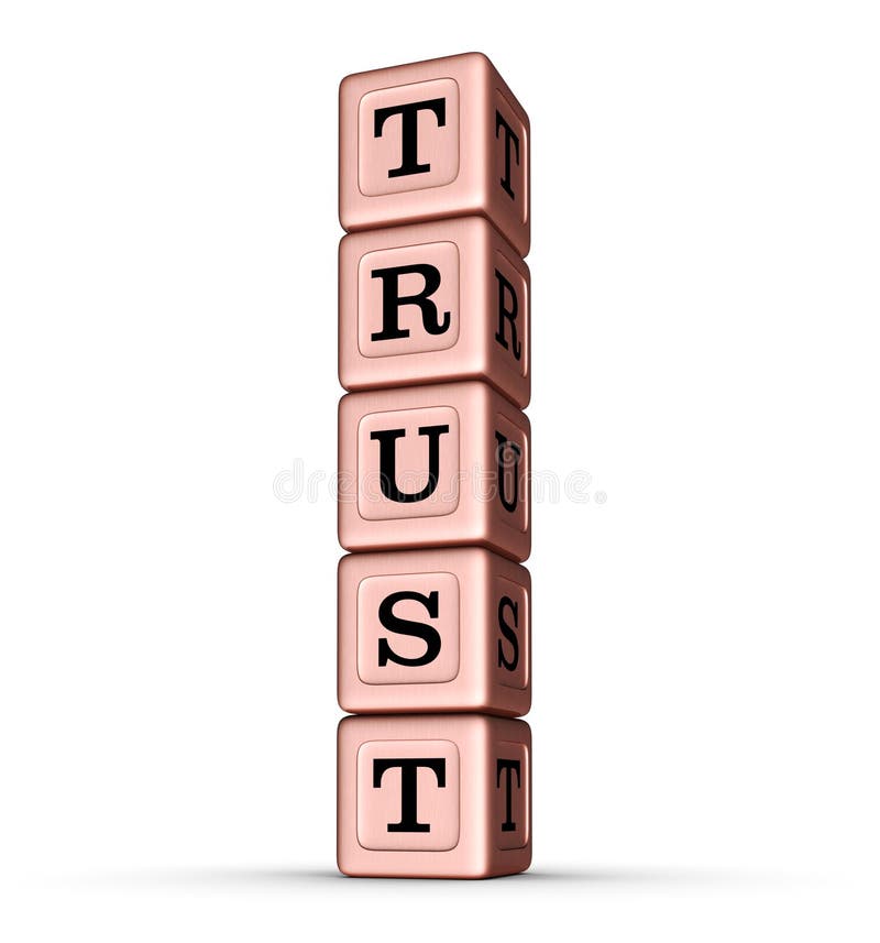 Trust Word Two People Handshake Speech Bubble Stock Illustration ...