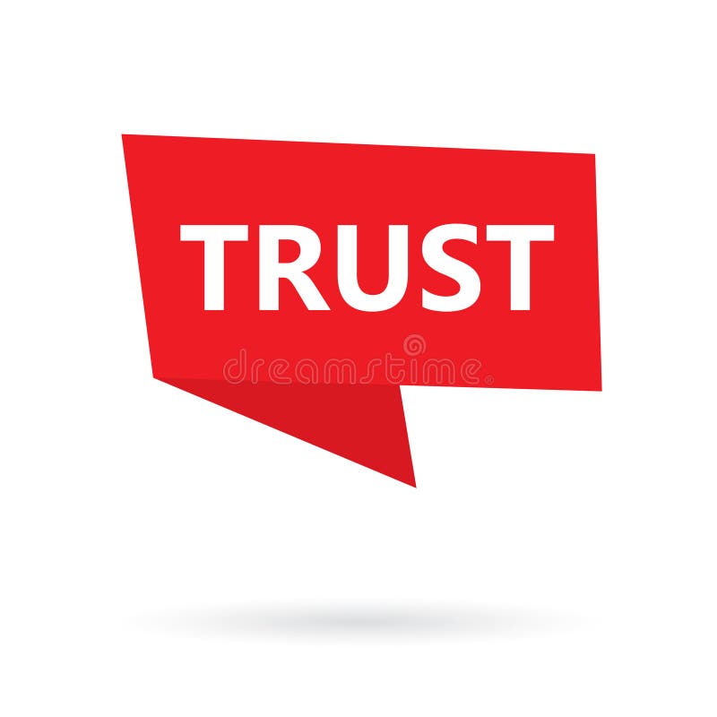 Trust word on a sticker stock vector. Illustration of icon - 125909716