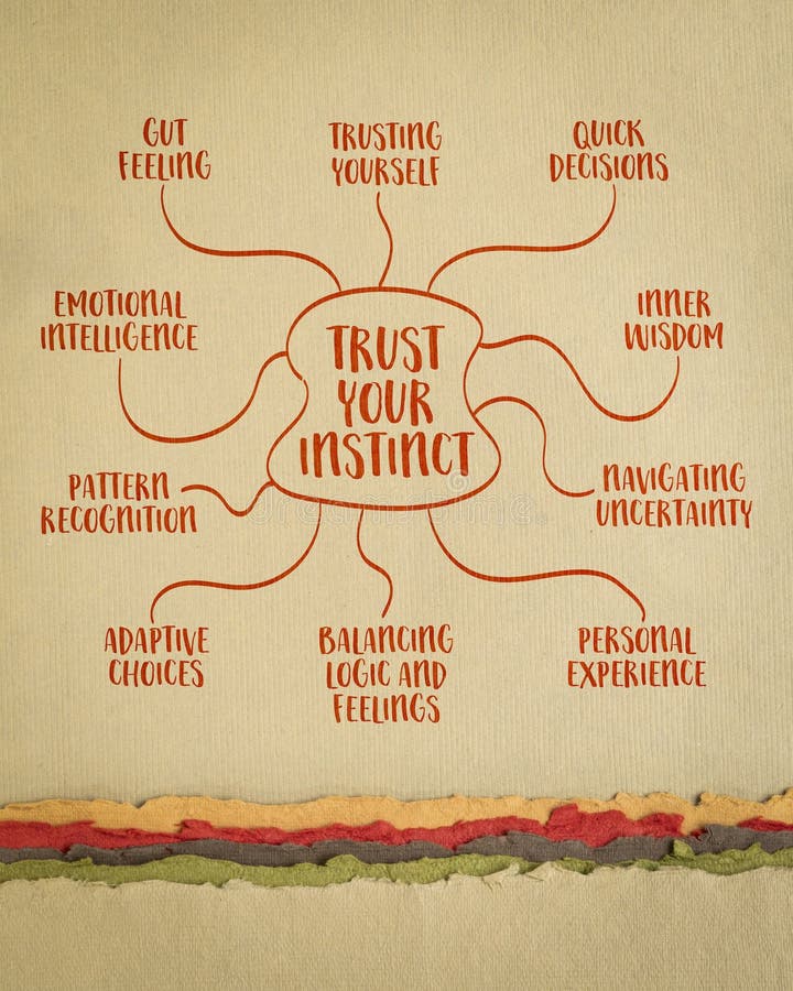 Trust Your Instinct Concept - Mind Map Infographics Sketch, Decision ...