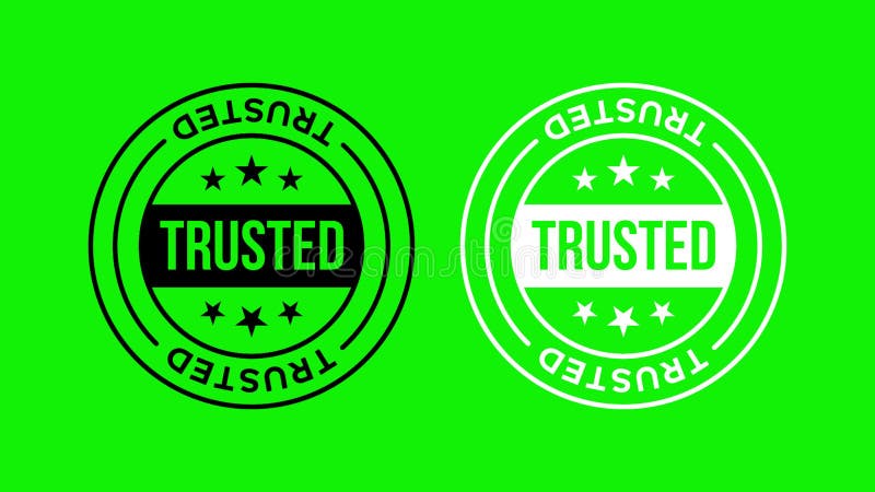 Trusted Approval Seal Logo Animation on Green Screen Confidence Stock ...