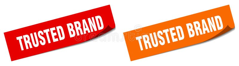 Trusted Brand Sticker. Trusted Brand Sign Set Stock Vector ...