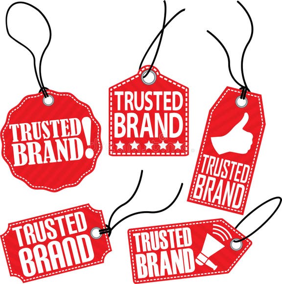 Trusted Brand Tag Set, Vector Illustration Stock Vector - Illustration ...