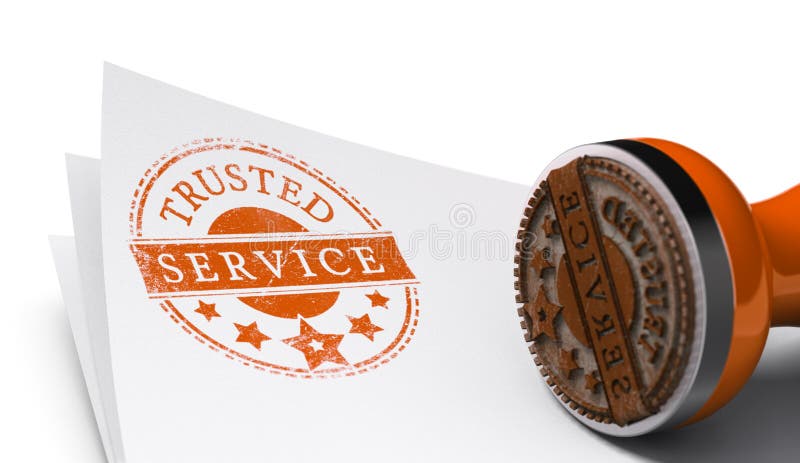 Trusted Service, Satisfaction Guaranteed Stock Illustration ...