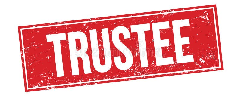 TRUSTEE Text on Red Grungy Rectangle Stamp Stock Illustration ...
