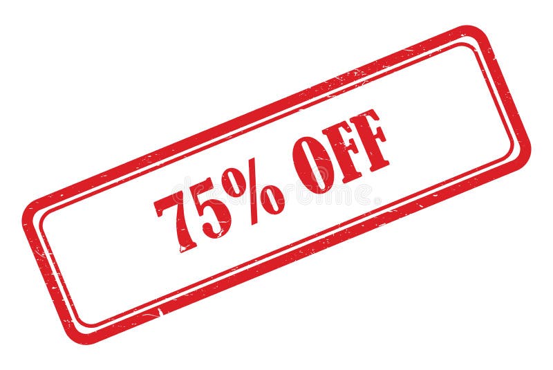 75 off stamp on white stock illustration. Illustration of offer - 261341005