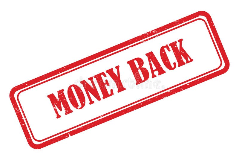 Money back stamp on white stock illustration. Illustration of percent ...