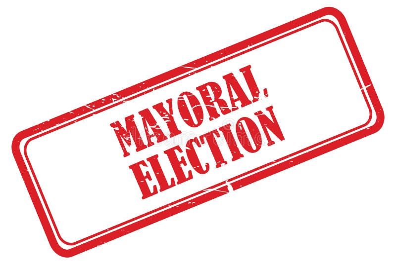 Mayoral Election Stamp on White Stock Illustration - Illustration of ...