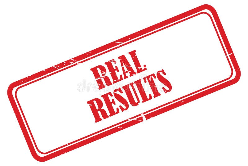 Real Results Stamp on White Stock Illustration - Illustration of answer ...