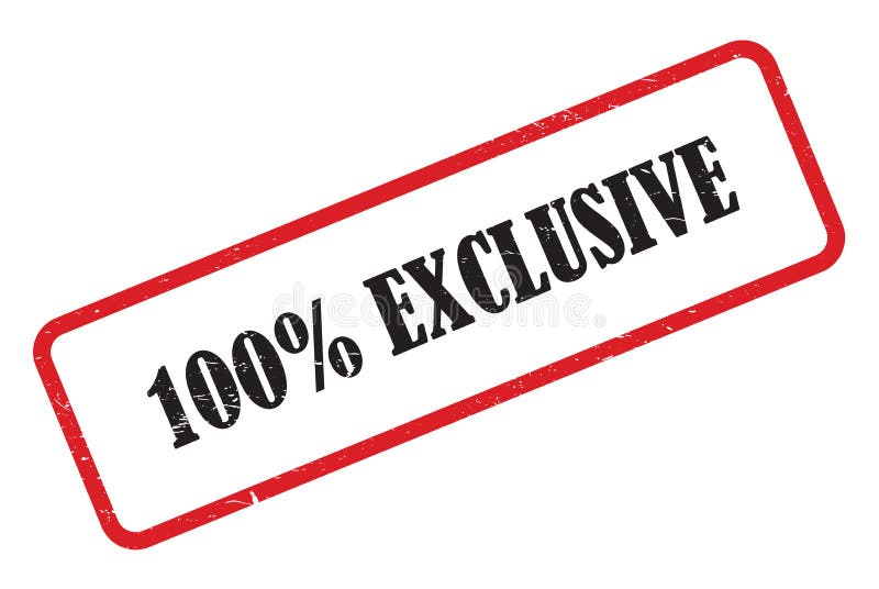 Exclusive Red Stamp. Exclusive Red Stamp with Text on White Stock ...