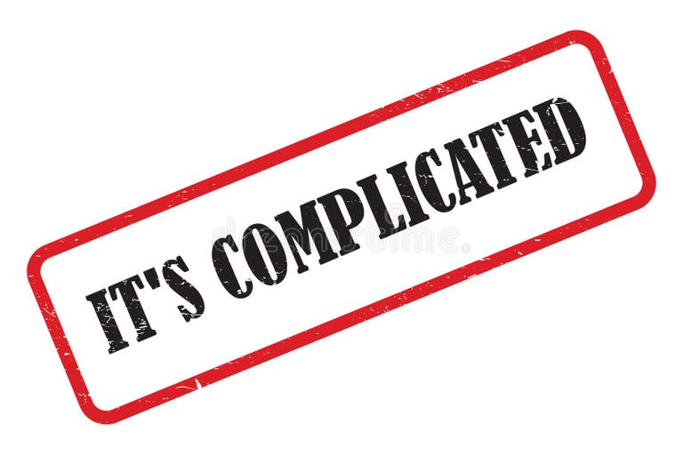 It S Complicated Stamp on White Stock Illustration - Illustration of ...