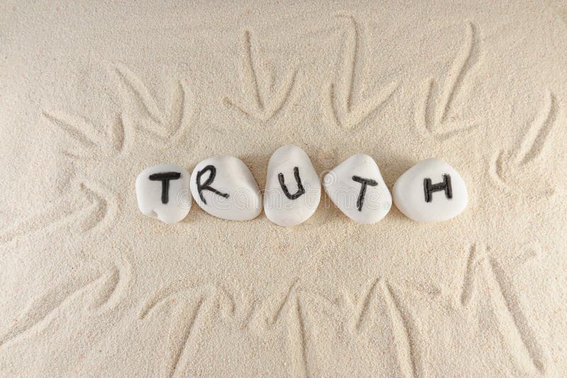 Truth stock photo. Image of message, sandy, stones, background - 26428928