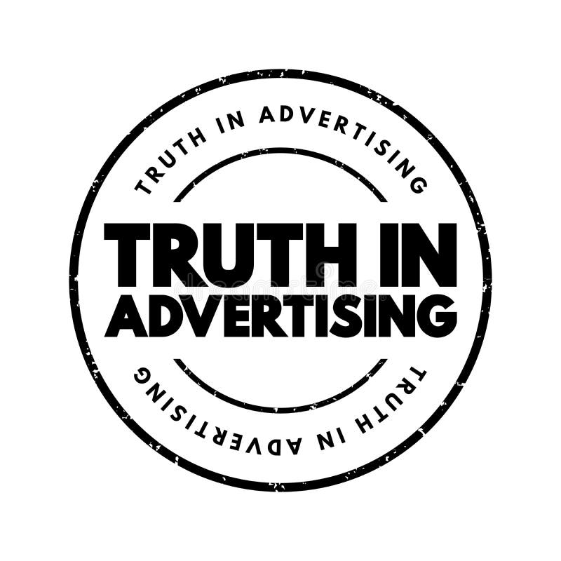 Truth in Advertising Text Stamp, Concept Background Stock Illustration ...