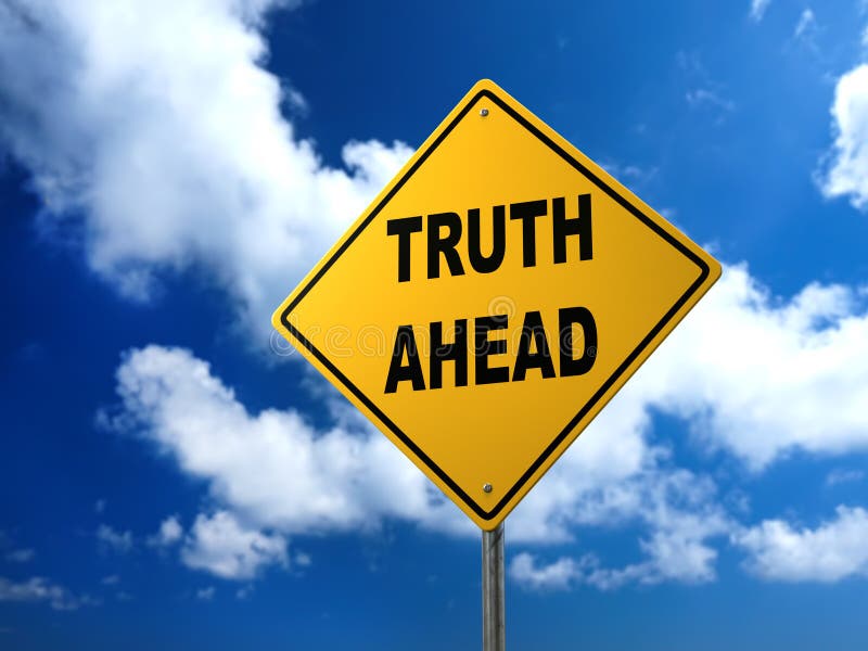 Truth ahead sign stock image. Image of true, business - 177640839