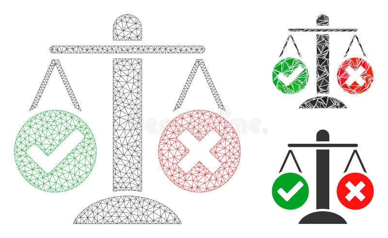 Truth Decision Vector Mesh 2D Model and Triangle Mosaic Icon Stock ...