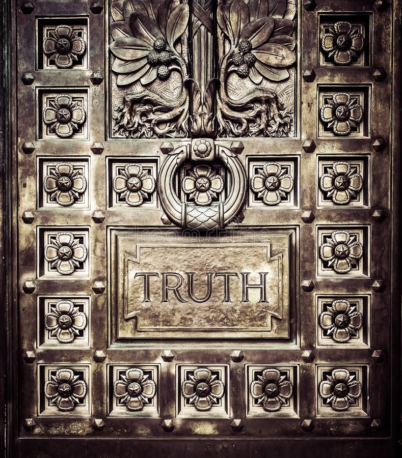 Truth Emblazoned in Bronze and Gold Stock Image - Image of gold, people ...