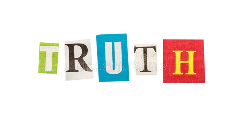 Truth Inscription Made Cut Out Letters Stock Photos - Free & Royalty ...