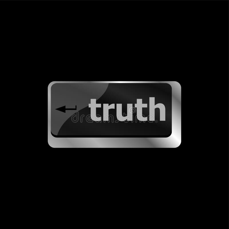 Truth Key on Computer Keyboard - Business Concept Stock Illustration ...