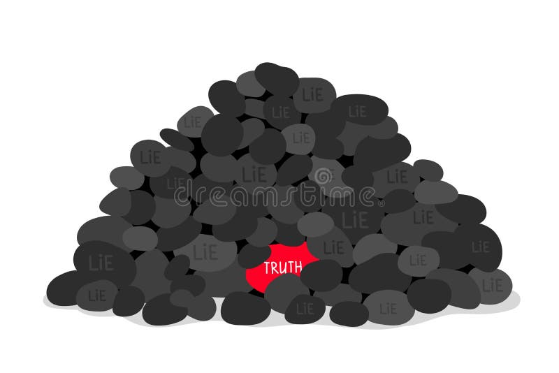 Truth or lie concept icon stock vector. Illustration of deceitful ...