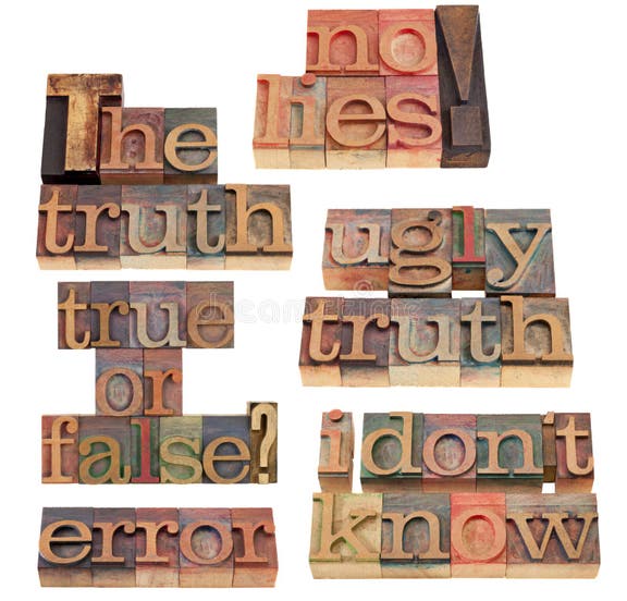 Truth and Lies Word Collage Stock Photo - Image of error, isolated ...