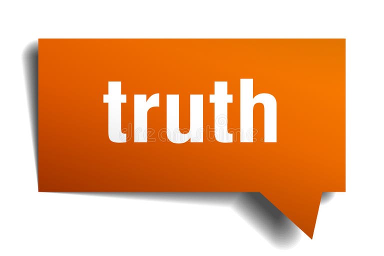 Truth Orange 3d Speech Bubble Stock Vector - Illustration of peel ...