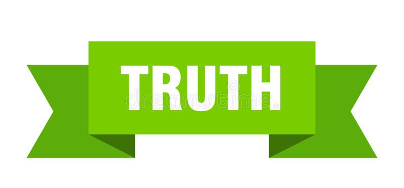 Truth ribbon. stock vector. Illustration of ribbon, sign - 154055132