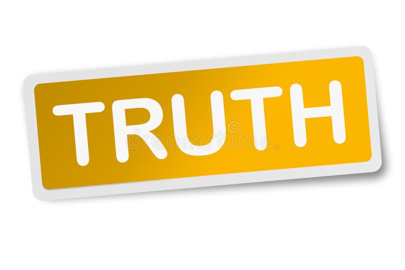 Truth Square Sticker Isolated on White Stock Illustration ...