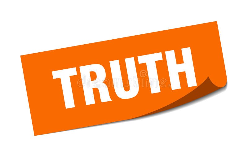 Truth sticker. stock vector. Illustration of paper, vector - 153854043