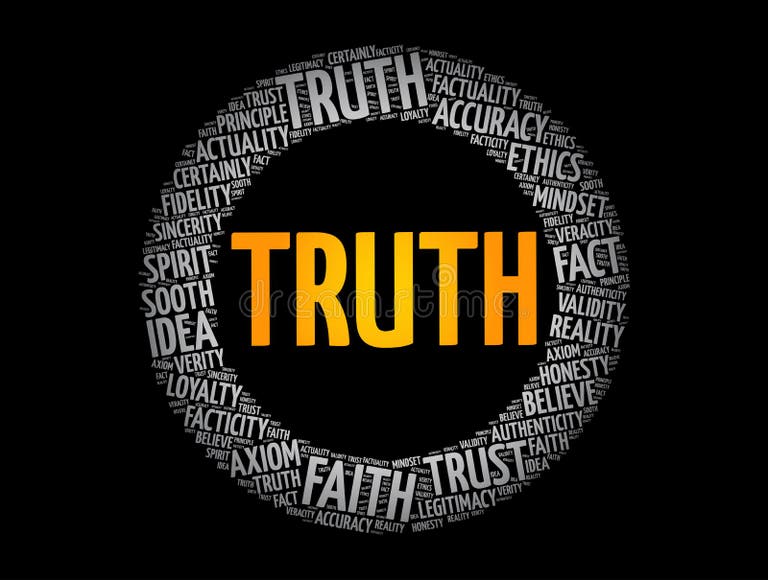 Truth Word Cloud Collage, Concept Background Stock Illustration ...