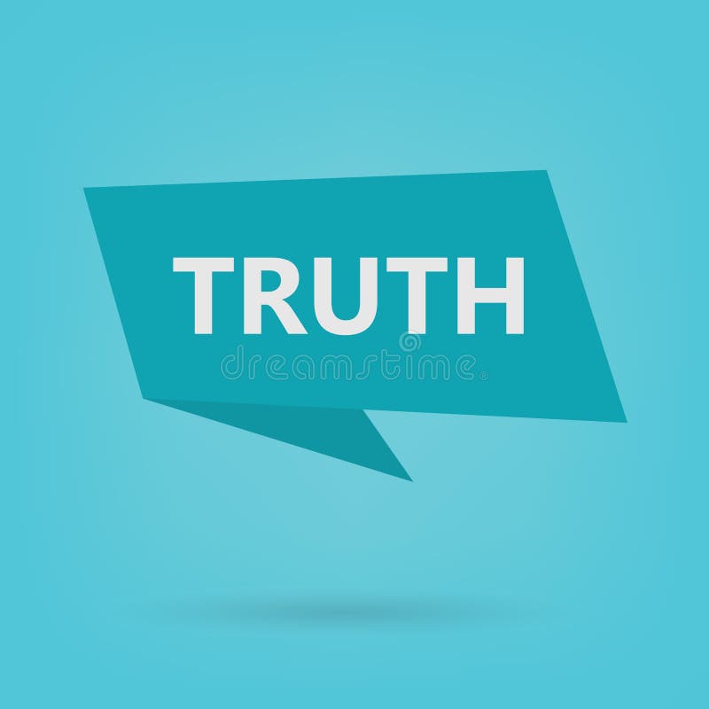 Truth Word with Magnifier Concept Stock Vector - Illustration of lens ...