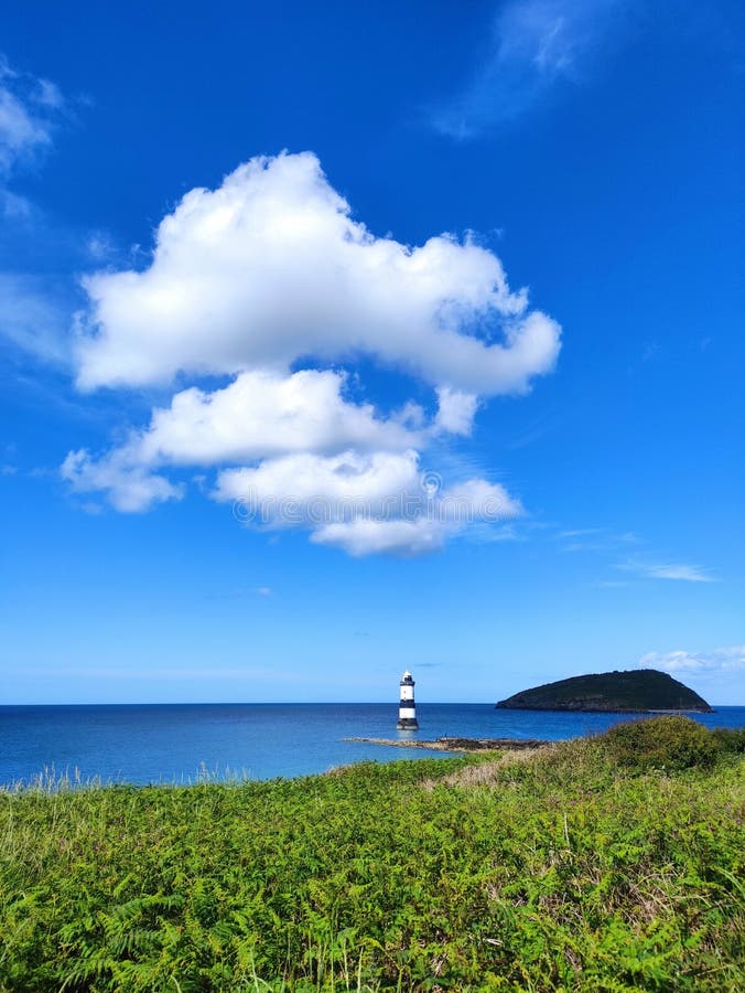 Trwyn Du Lighthouse, Trwyn Penmon Point, Anglesey Stock Image - Image ...