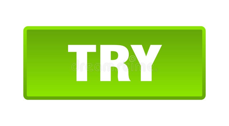 Try Button. Try Square Isolated Push Button Stock Vector - Illustration ...