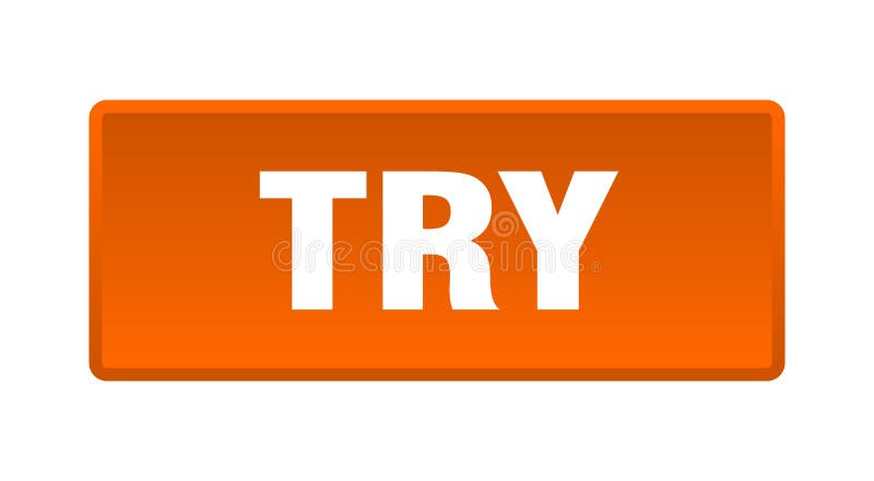 Try Button. Try Square Isolated Push Button Stock Vector - Illustration ...