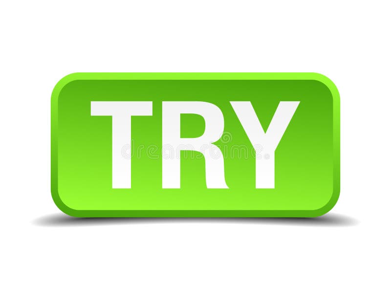 Try button stock vector. Illustration of graphic, green - 121050380