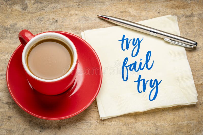Try, Fail and Repeat Concept Stock Photo - Image of success, repeat ...