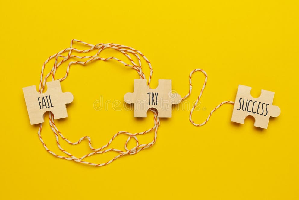 Try - Fail - Success. Purpose and Movement To Success Despite Obstacles ...