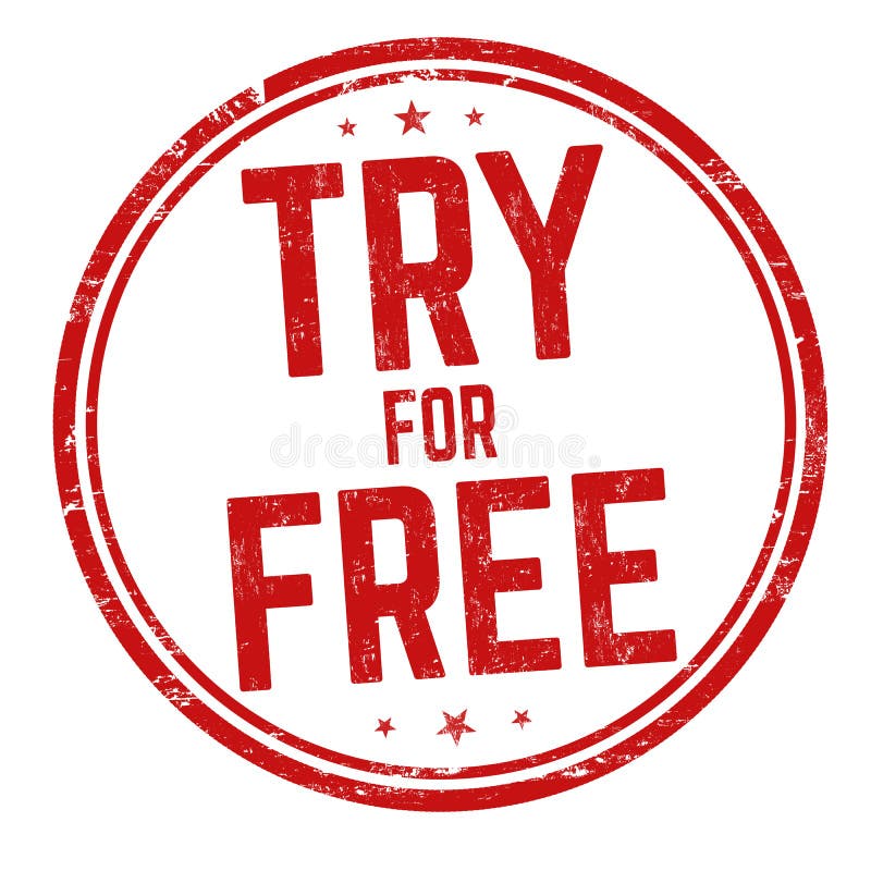 Try for free sign or stamp stock vector. Illustration of advertising ...