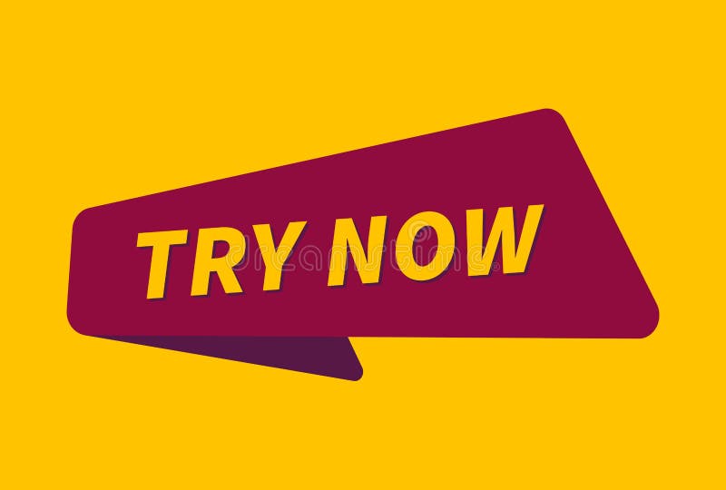 Try Now Banner Vector, Try Now Image Stock Vector - Illustration of ...
