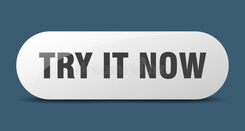 Try it Now Button. Sticker. Banner. Rounded Glass Sign Stock Vector ...