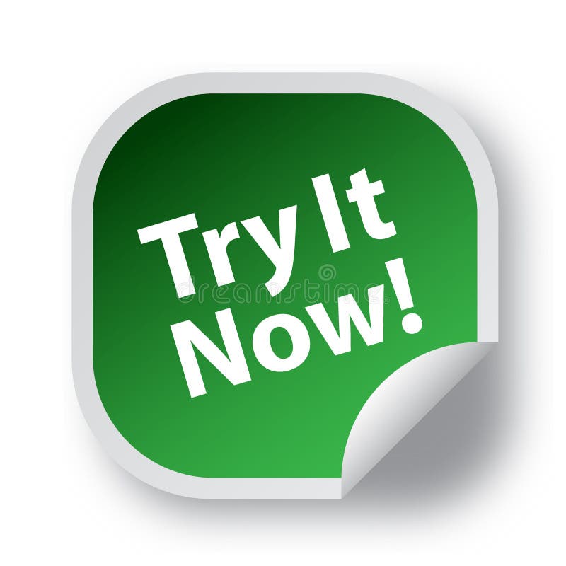 Free Trial Green Square Isolated Button Stock Vector - Illustration of ...