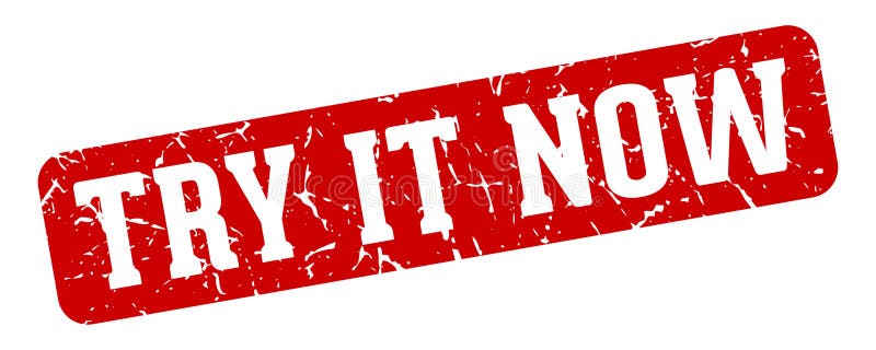 Try it Now Rectangular Sign. Try it Now Stamp Stock Vector ...