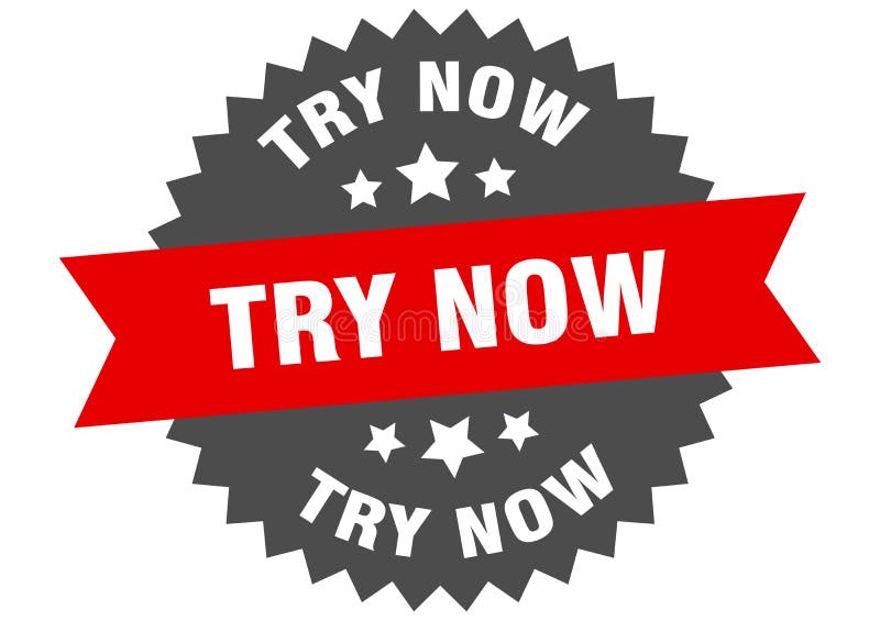 Try Now Sign. Try Now Circular Band Label. Try Now Sticker Stock Vector ...