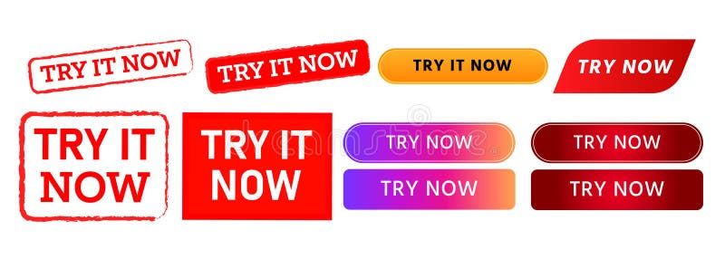 Try Now Button Stock Illustrations – 853 Try Now Button Stock ...